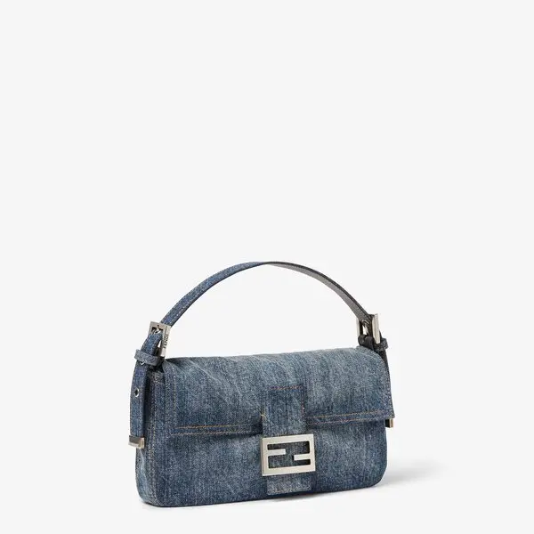 Fendi Baguette® 26424 Light Blue Denim Bag